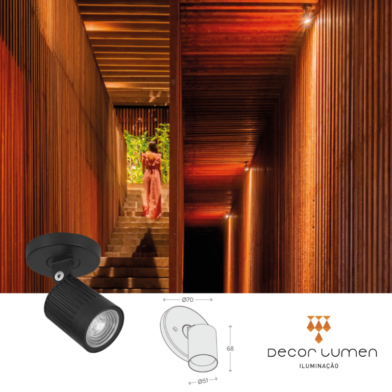 Spot Pergo C/ Canopla mini 6W | Decor Lumen