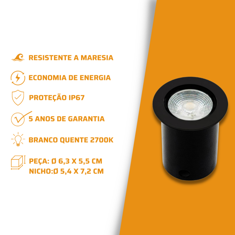 Embutido de Piso e Solo Flat In LED Interlight I Decor Lumen