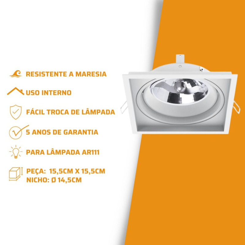 Spot de Embutir Recuado 1x Par20 - Interlight | Decor Lumen