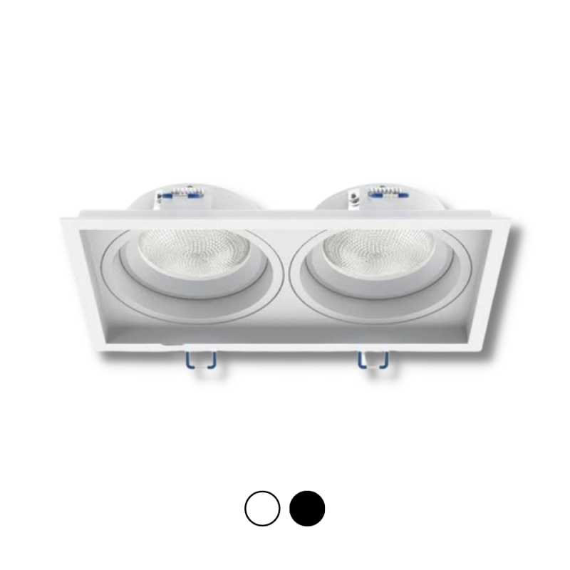 Spot Embutir Duplo Recuado Direcionável | Decor Lumen