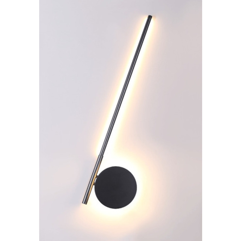 Arandela Design Tubo Alumínio Preto LED 3000K - Sindora